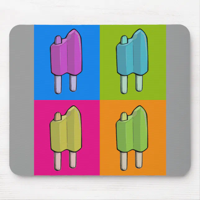Popsicle Pop Art Mouse Pad | Zazzle