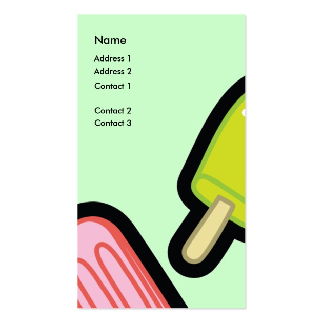 Popsicles Business Card Template