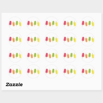 Popsicles Classic Round Sticker | Zazzle
