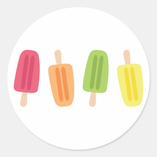 Popsicles Classic Round Sticker | Zazzle.com