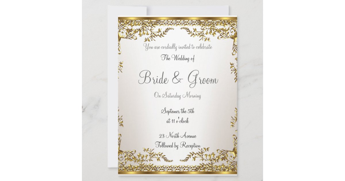 Popular Elegant Wedding Invitation | Zazzle