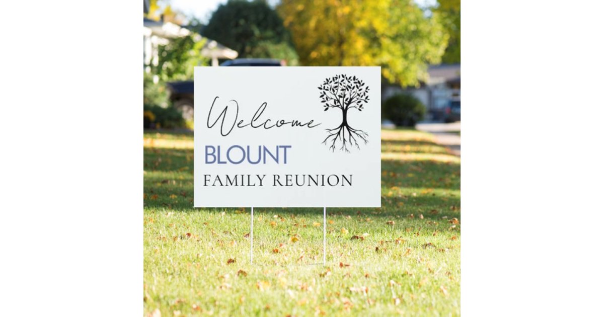 Popular Family tree Family Reunion yard sign | Zazzle