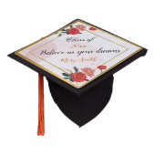 Popular Floral Customize Red Rose Graduation Cap Topper | Zazzle