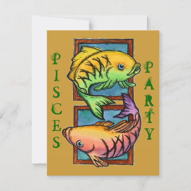 POPULAR PISCES PARTIES PARTY BIRTHDAY INVITATION | Zazzle