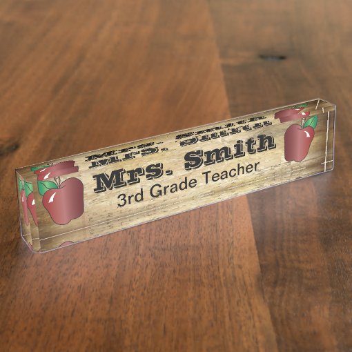 Popular Vintage Style School Teacher Desk Name Plate | Zazzle