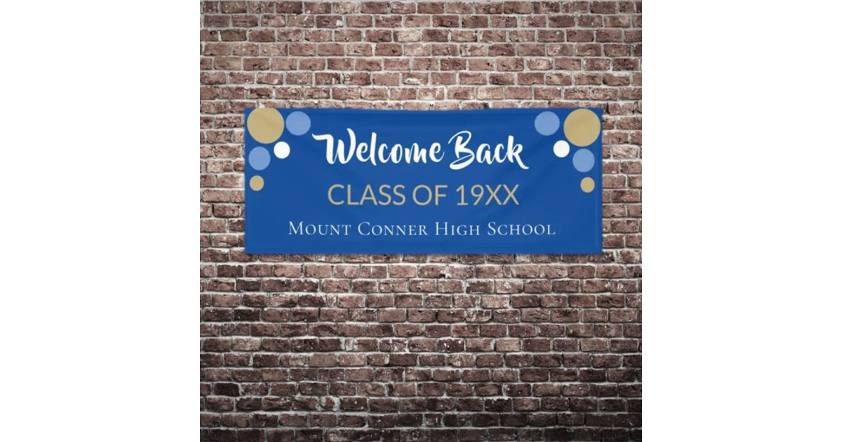 Popular! Welcome back Class Reunion banner | Zazzle