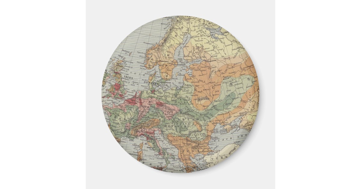 Population Density | European Map Magnet | Zazzle