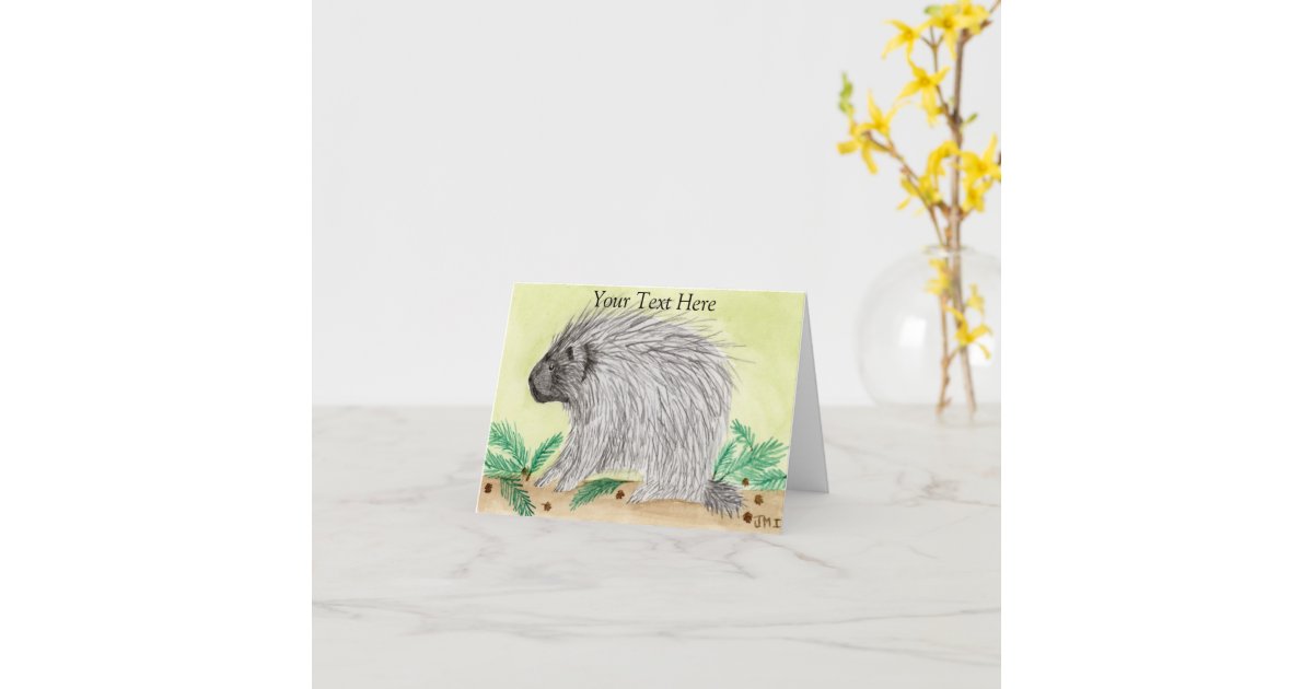 Porcupine Card | Zazzle