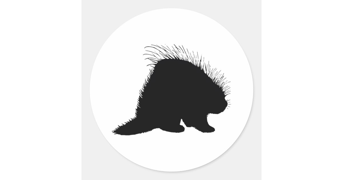 Porcupine Classic Round Sticker | Zazzle