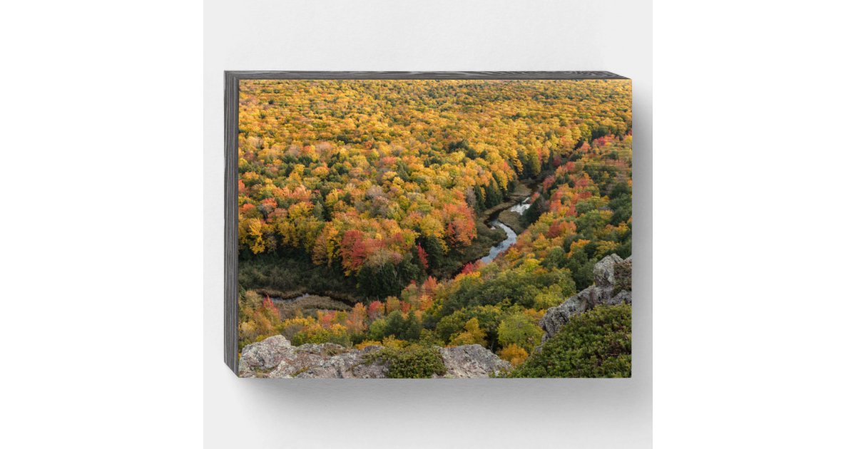 Porcupine Mountains Wilderness State Park Wooden Box Sign | Zazzle