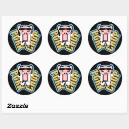 Pork Chop Classic Round Sticker | Zazzle