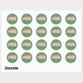 Pork Cuts Classic Round Sticker | Zazzle
