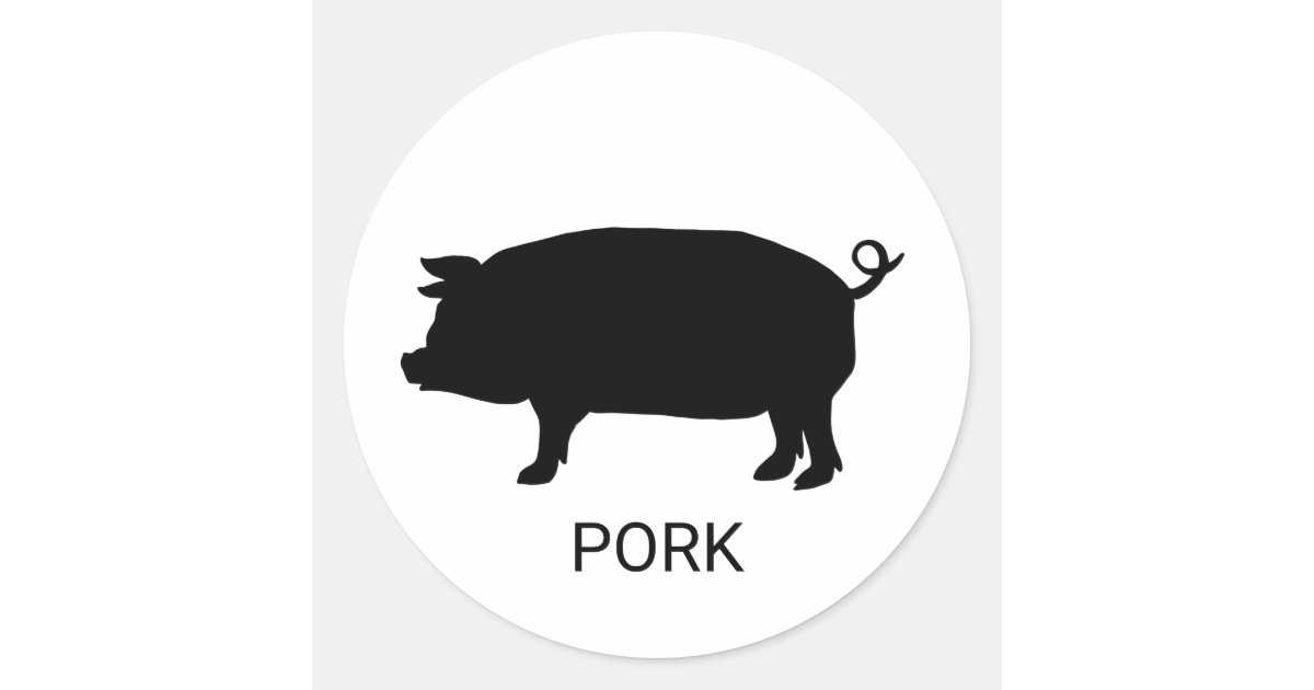 Pork Wedding Meal Choice Classic Round Sticker | Zazzle.com