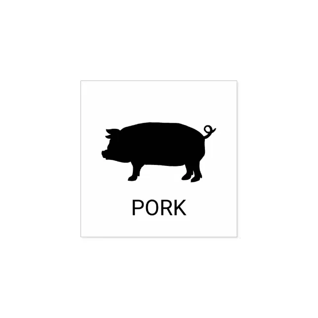 Pork Wedding Meal Choice Rubber Stamp | Zazzle