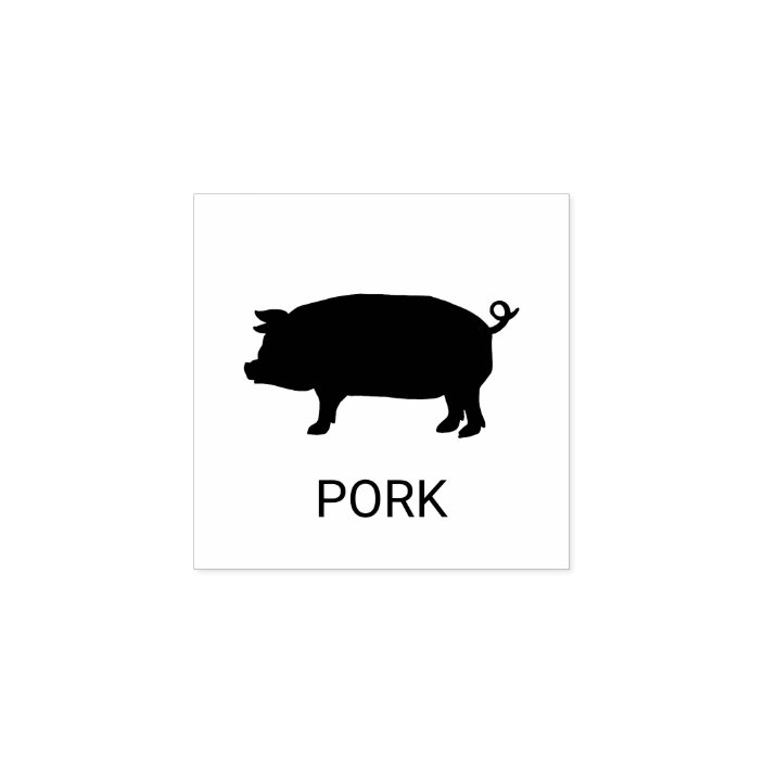 Pork Wedding Meal Choice Rubber Stamp | Zazzle.com