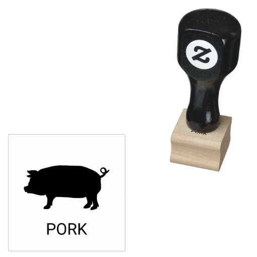 Pork Wedding Meal Choice Rubber Stamp | Zazzle