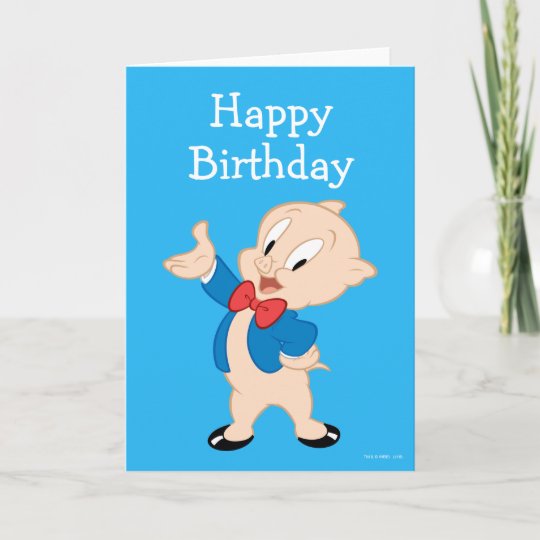 Porky Pig | Classic Pose Card | Zazzle.com