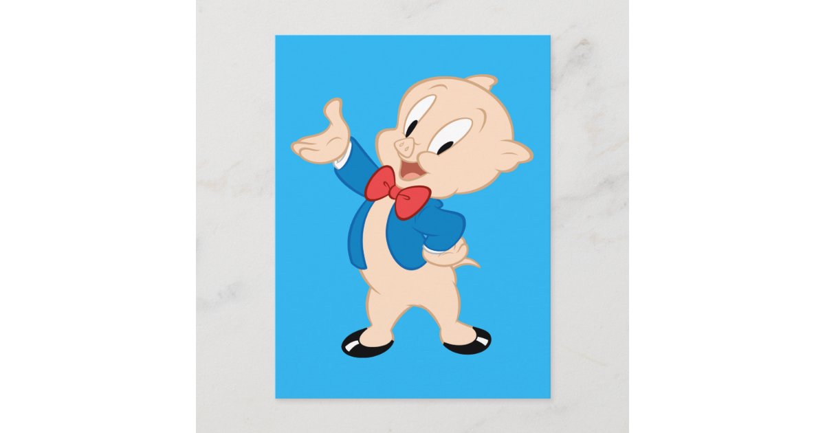 Porky Pig | Classic Pose Postcard | Zazzle