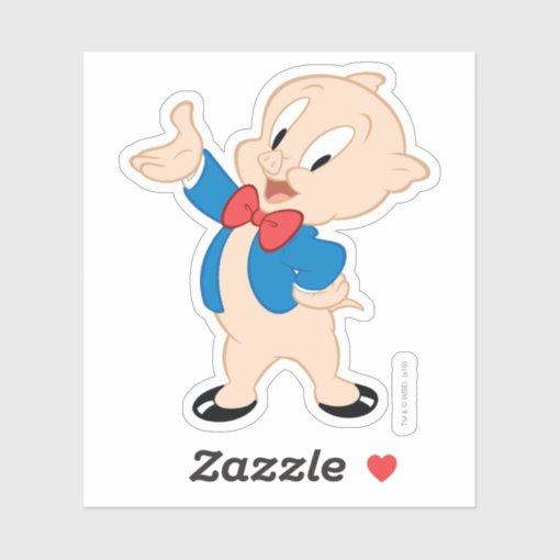 Porky Pig | Classic Pose Sticker | Zazzle