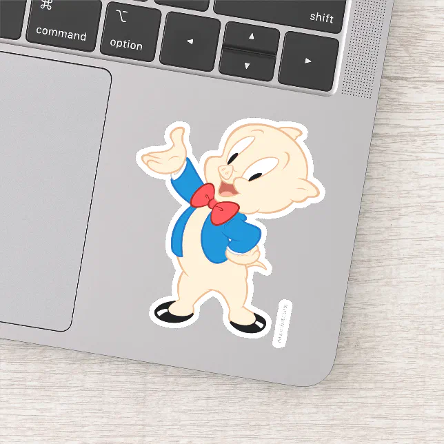 Porky Pig | Classic Pose Sticker | Zazzle