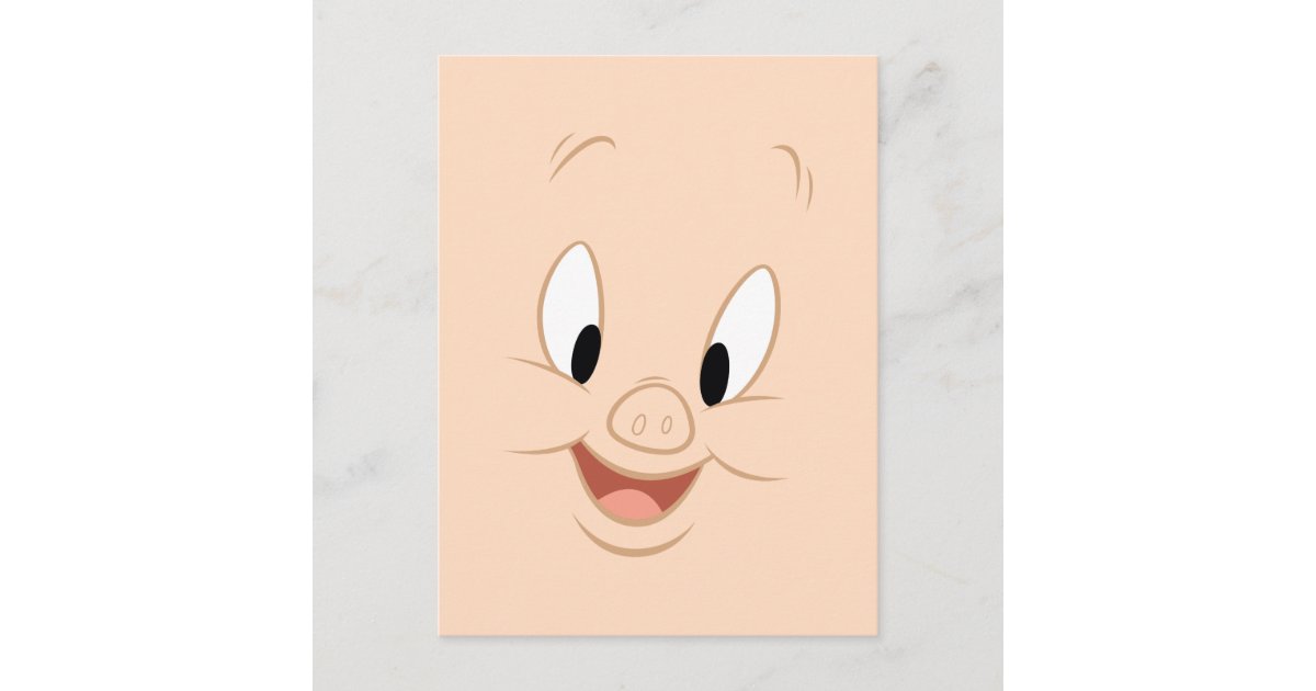 Porky Pig Smiling Face Postcard | Zazzle