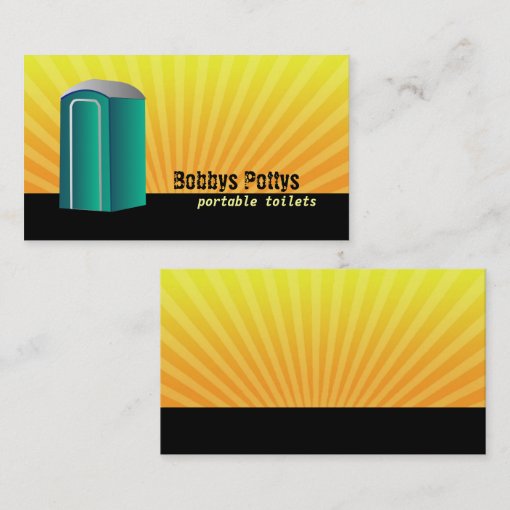 Port a Potty Business cards | Zazzle