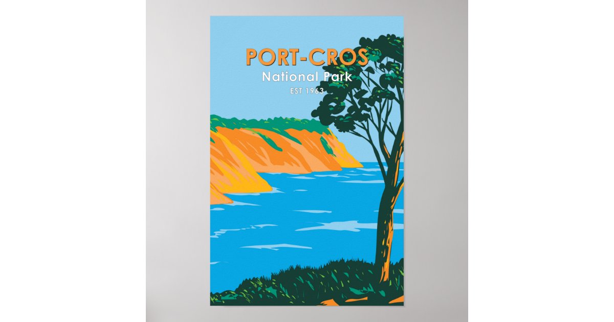 Port - Cros National Park France Vintage Poster | Zazzle