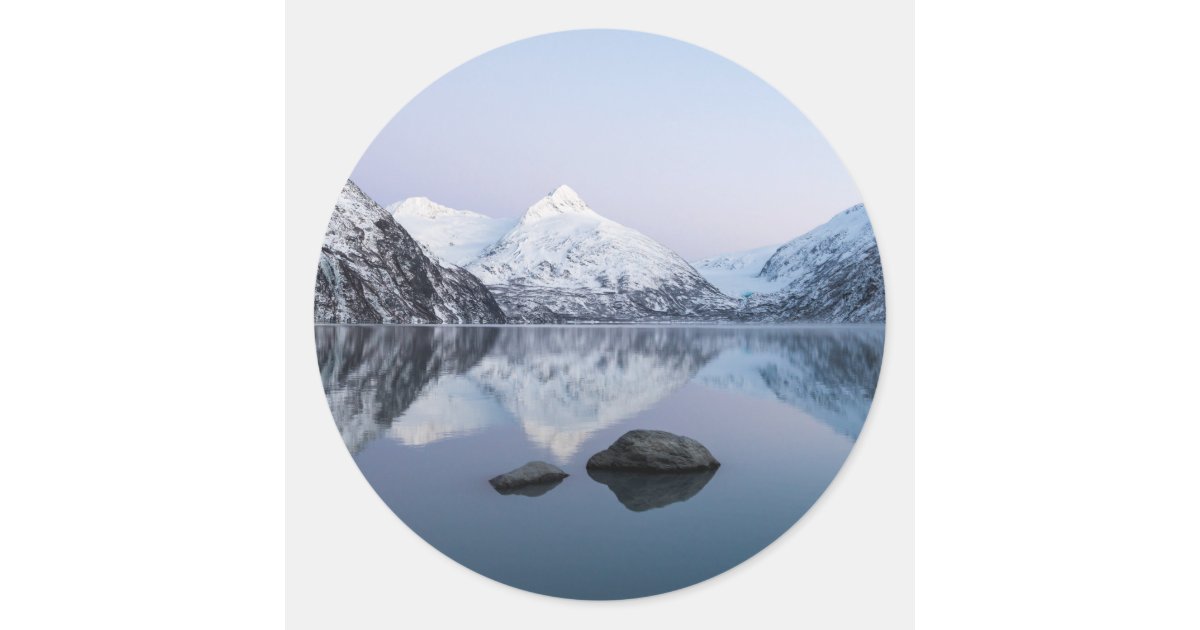 Portage Lake Twilight Classic Round Sticker | Zazzle