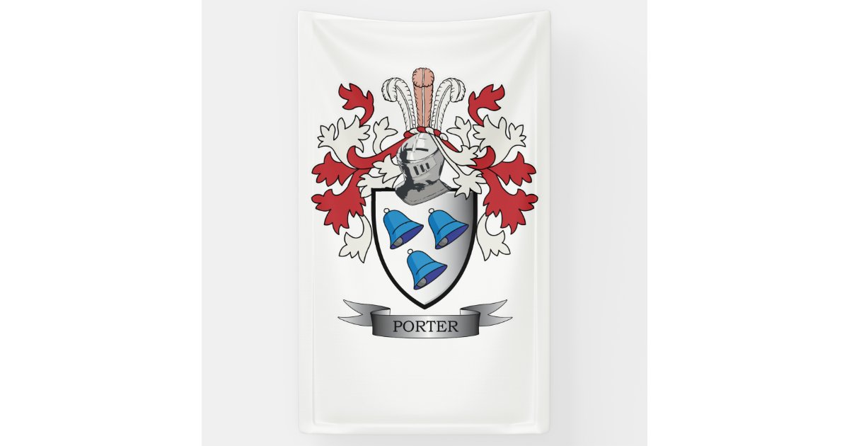Porter Family Crest Coat of Arms Banner | Zazzle
