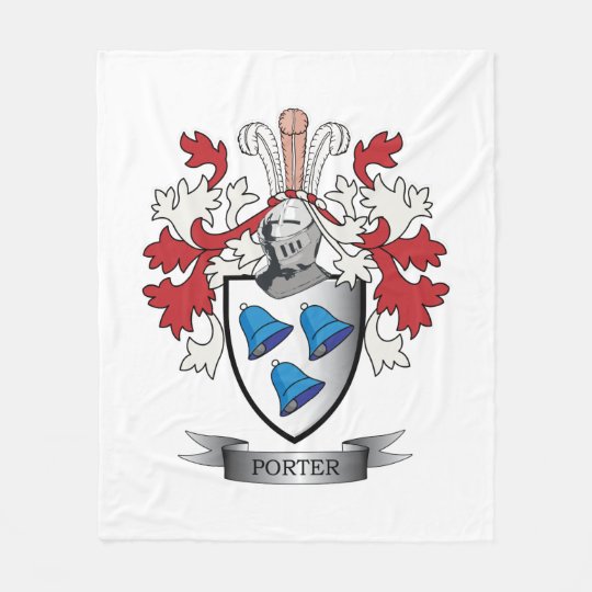 Porter Family Crest Coat of Arms Fleece Blanket | Zazzle.com