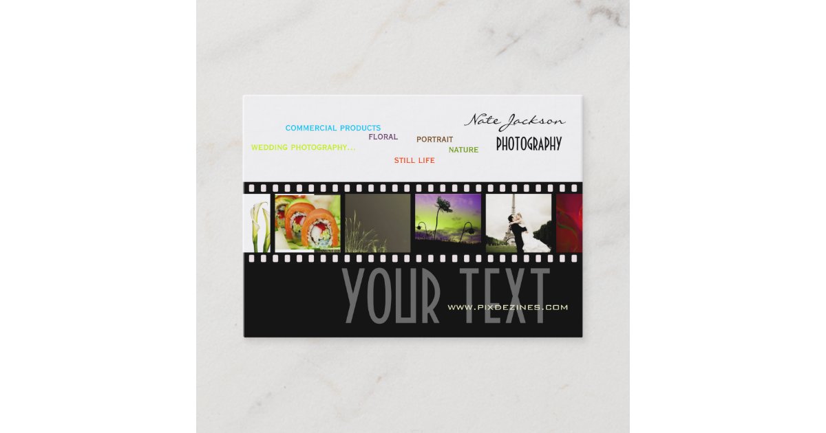 Portfolio business cards photos template | Zazzle