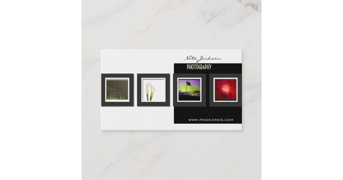 Portfolio business cards photos template | Zazzle