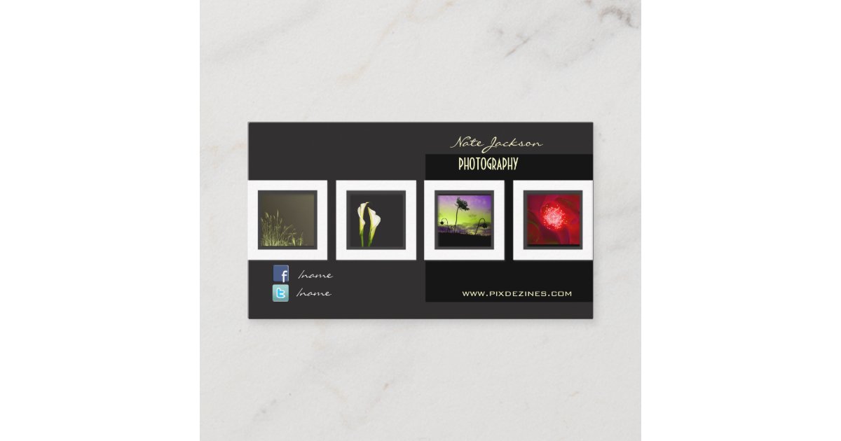 Portfolio business cards photos template | Zazzle