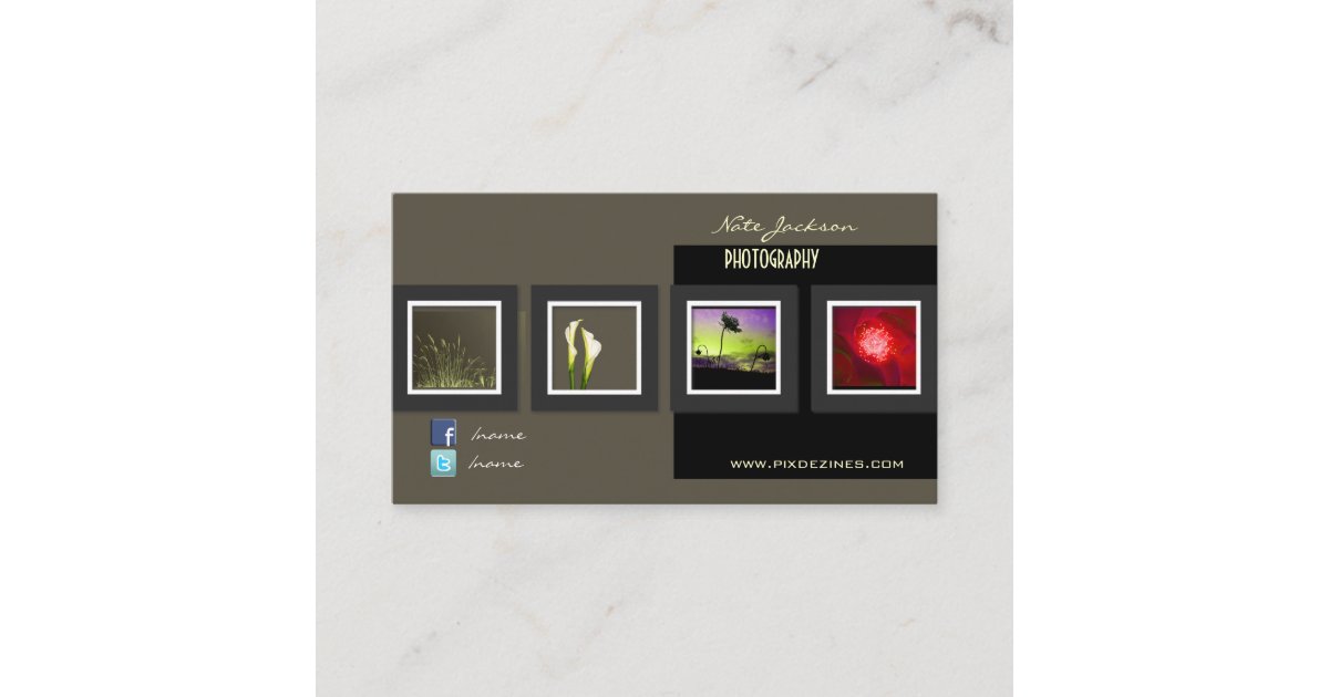 Portfolio business cards photos template | Zazzle