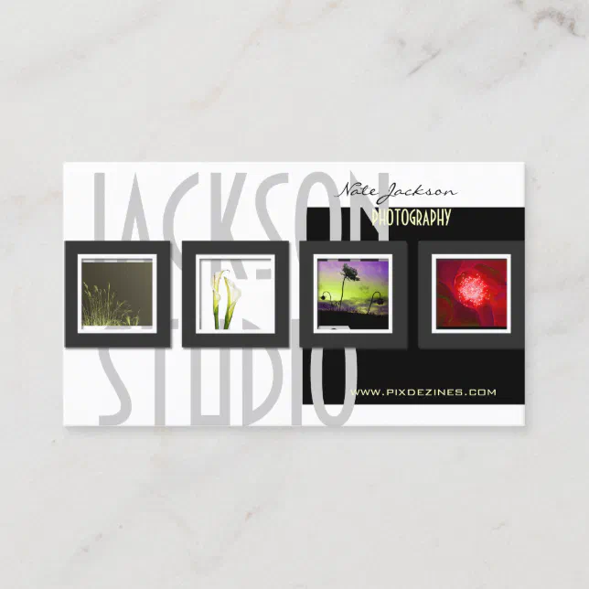 Portfolio business cards photos template | Zazzle