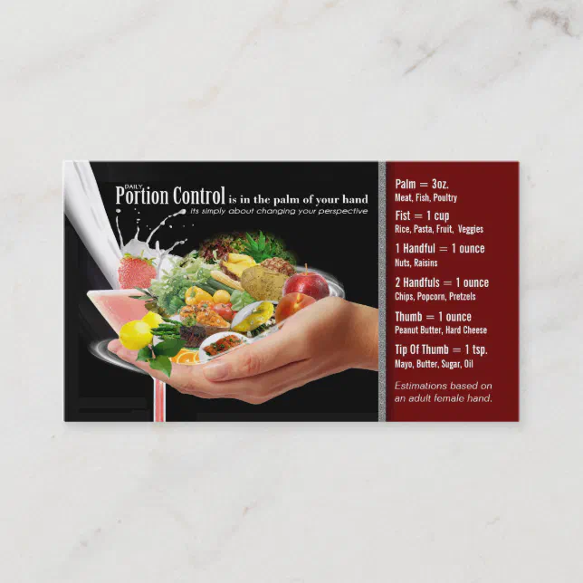 Portion Control Business Card | Zazzle
