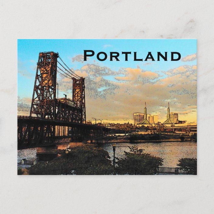 Portland Bridge Postcard | Zazzle.com
