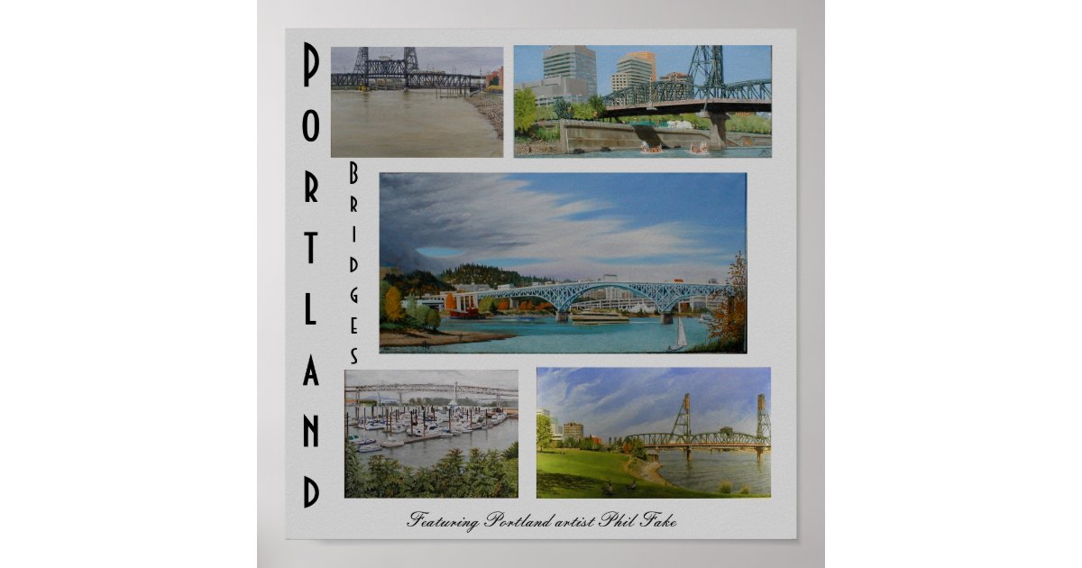 Portland Bridges Poster | Zazzle