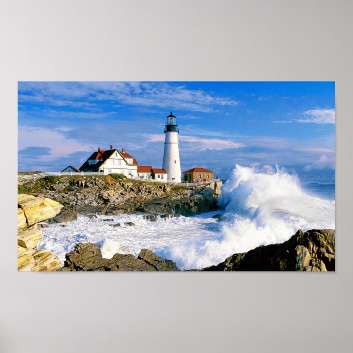 PORTLAND HEAD LIGHT, MAINE POSTER | Zazzle.com