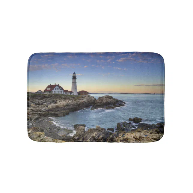 Portland Head Lighthouse Bathroom Mat | Zazzle