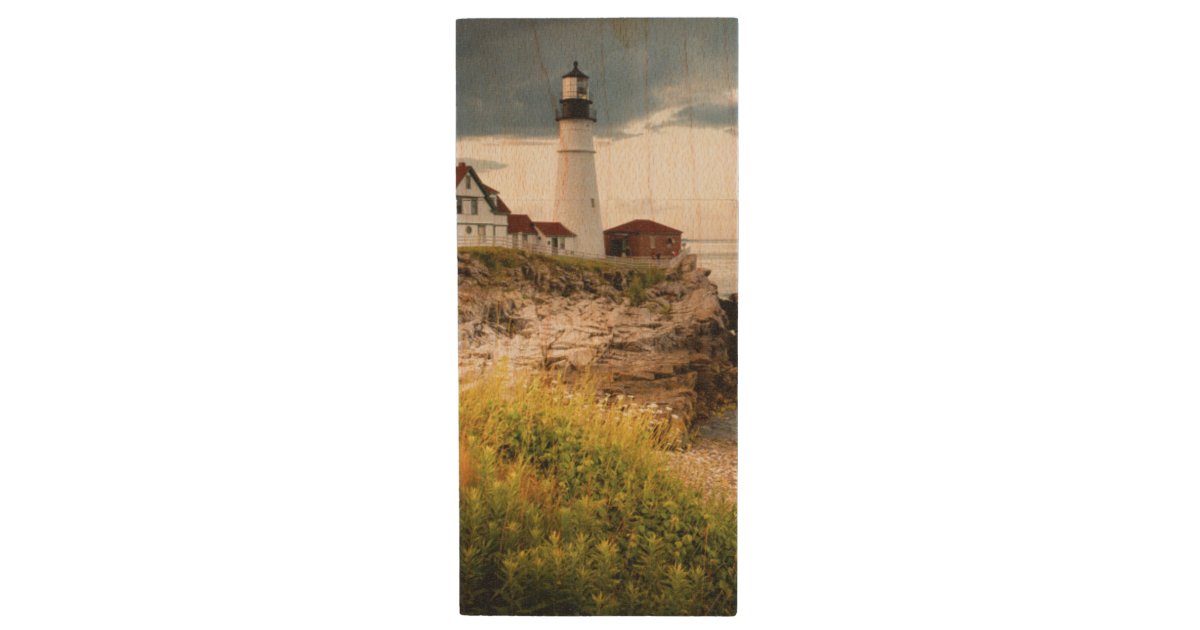 Portland Head Lighthouse | Cape Elizabeth, Me Wood USB Flash Drive | Zazzle
