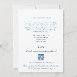 Portland Maine All-in-One QR code RSVP Wedding Invitation | Zazzle