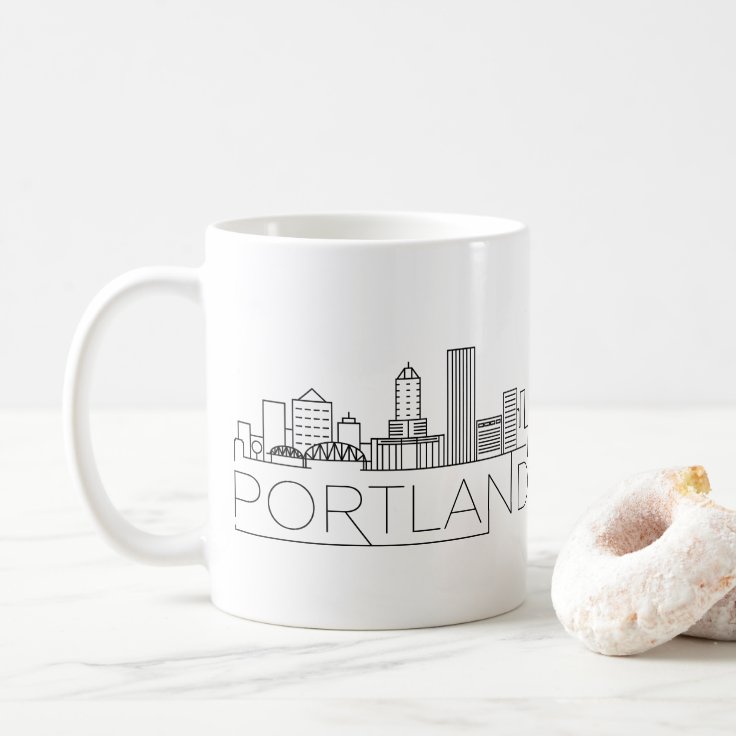 Portland, Oregon | City Stylized Skyline Coffee Mug | Zazzle