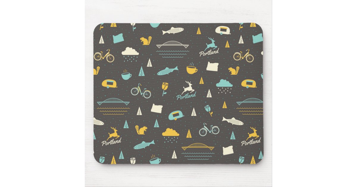 Portland, Oregon Pattern Mouse Pad | Zazzle