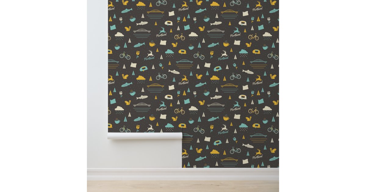 Portland, Oregon Pattern Wallpaper | Zazzle