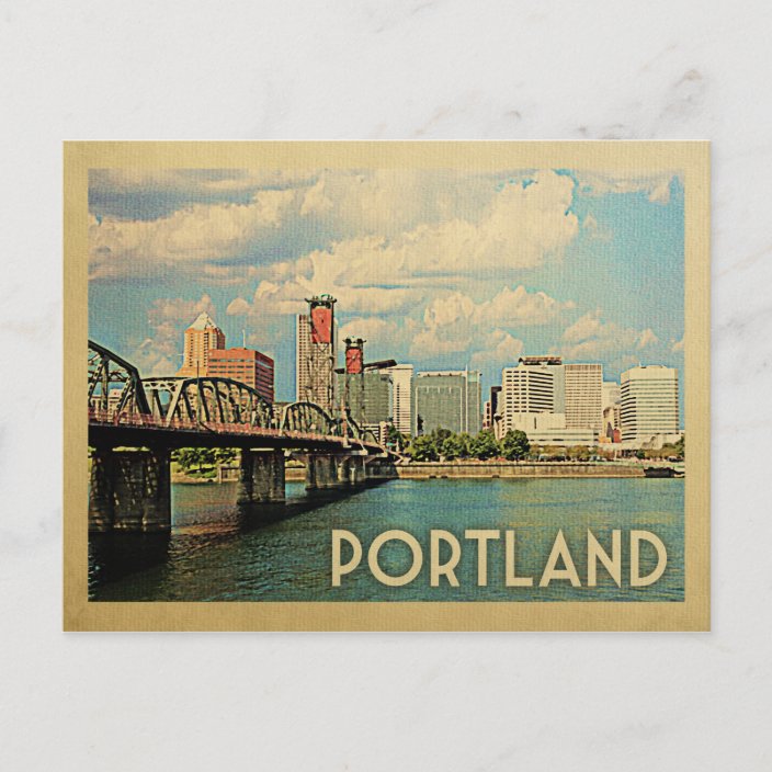 Portland Oregon Vintage Travel Postcard | Zazzle.com