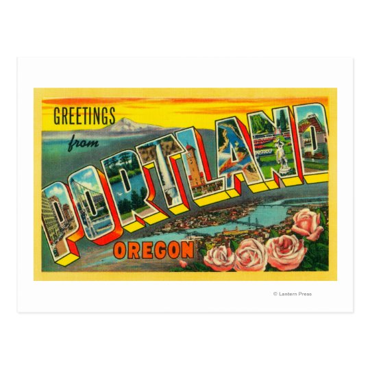 Portland, OregonLarge Letter Scenes Postcard | Zazzle.com