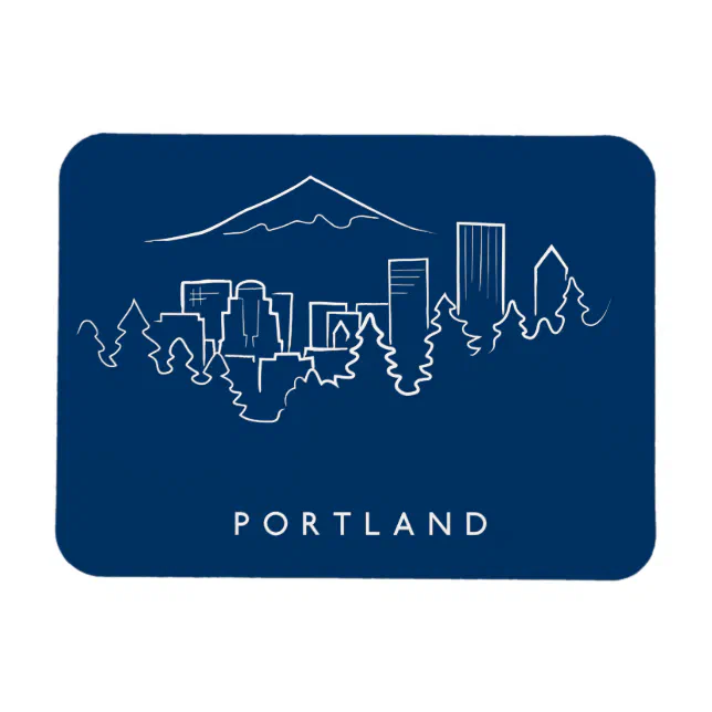 Portland Skyline Magnet | Zazzle