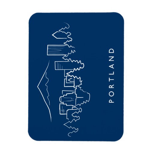 Portland Skyline Magnet | Zazzle