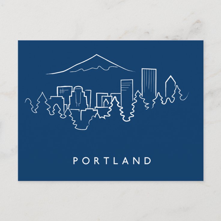 Portland Skyline Postcard | Zazzle